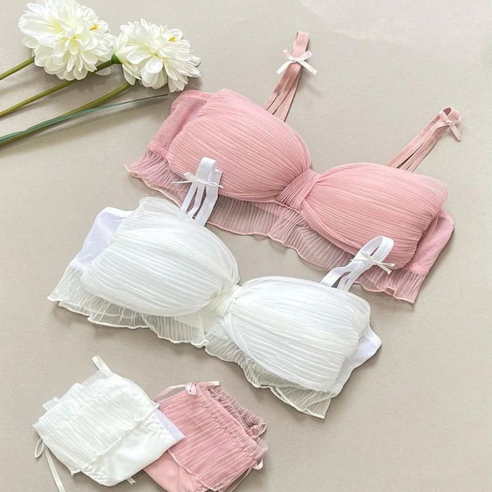 Bow Style Padded Soft Bra Set – Secretinner